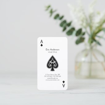 Ace Of Spades business card | Zazzle
