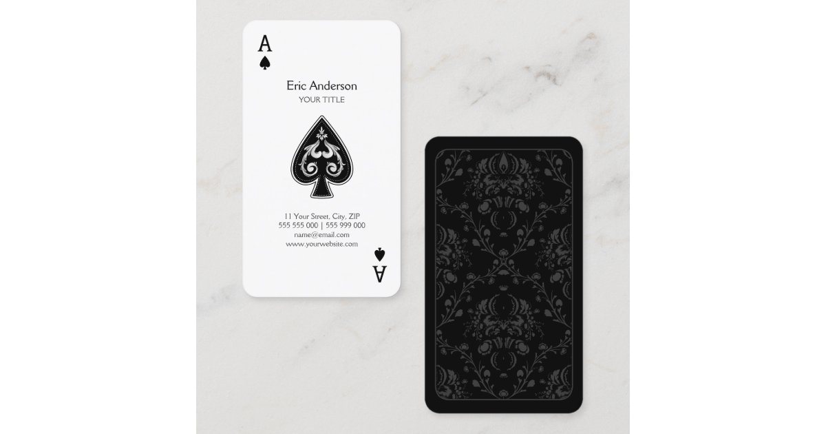 Ace Of Spades business card | Zazzle