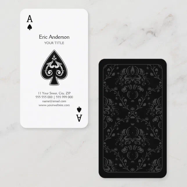 Ace Of Spades business card | Zazzle
