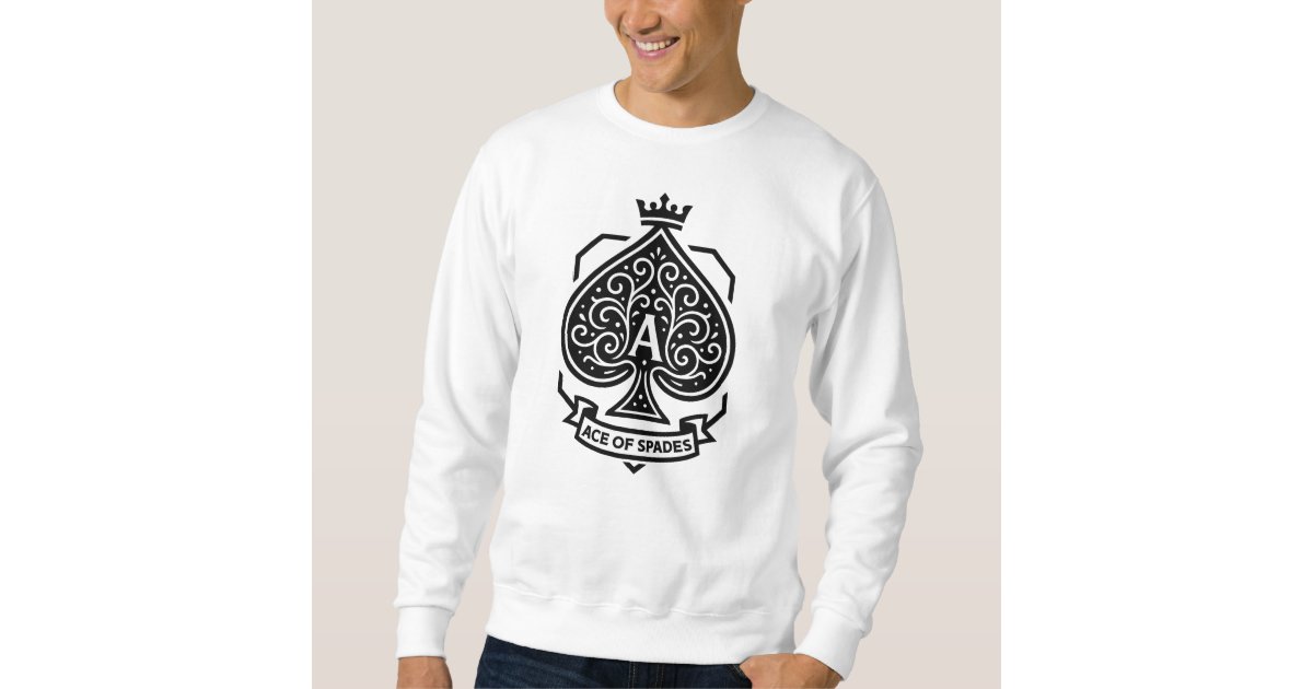 Ace of Spades Crest — Crowned Filigree Sweatshirt | Zazzle