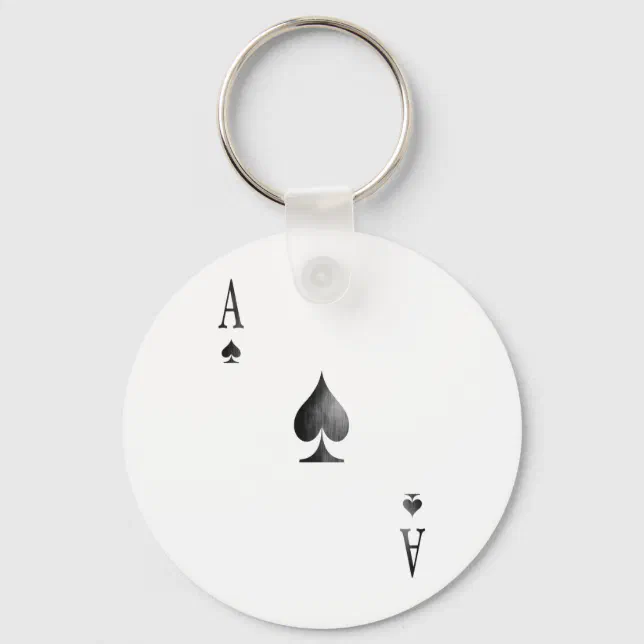 Ace of Spades Keychain | Zazzle