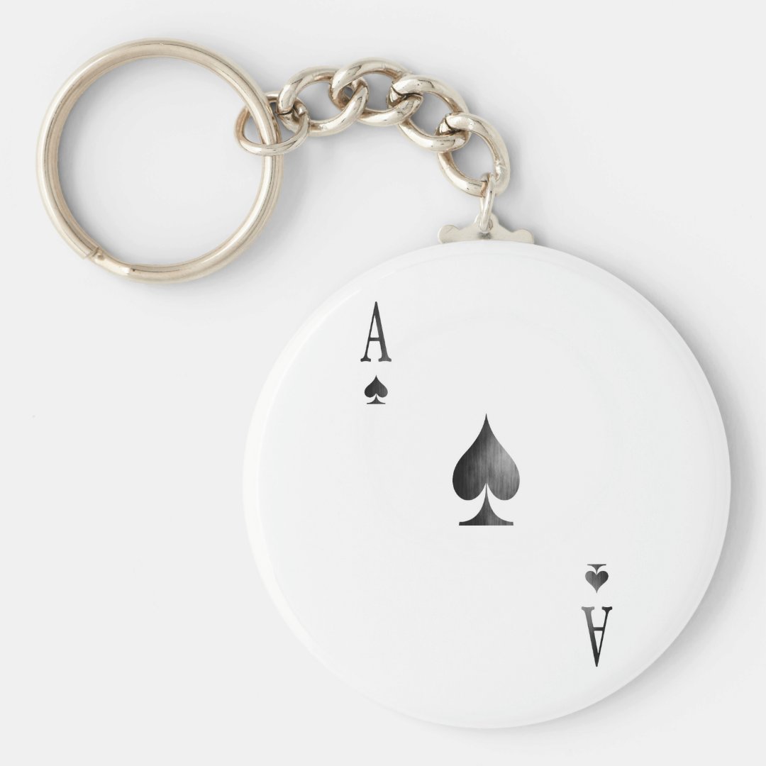 Ace of Spades Keychain | Zazzle