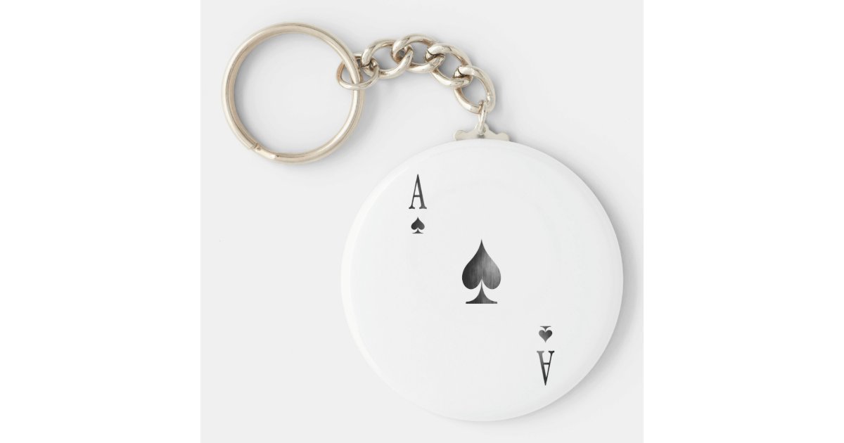Ace of Spades Keychain | Zazzle.com