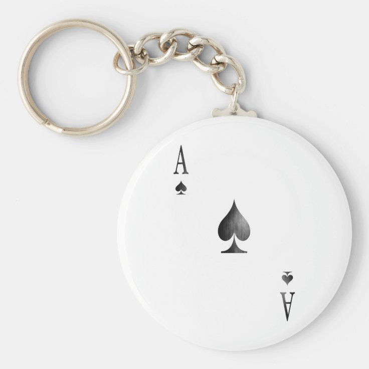 Ace of Spades Keychain | Zazzle