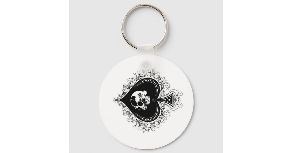 Ace of Spades Keychain | Zazzle