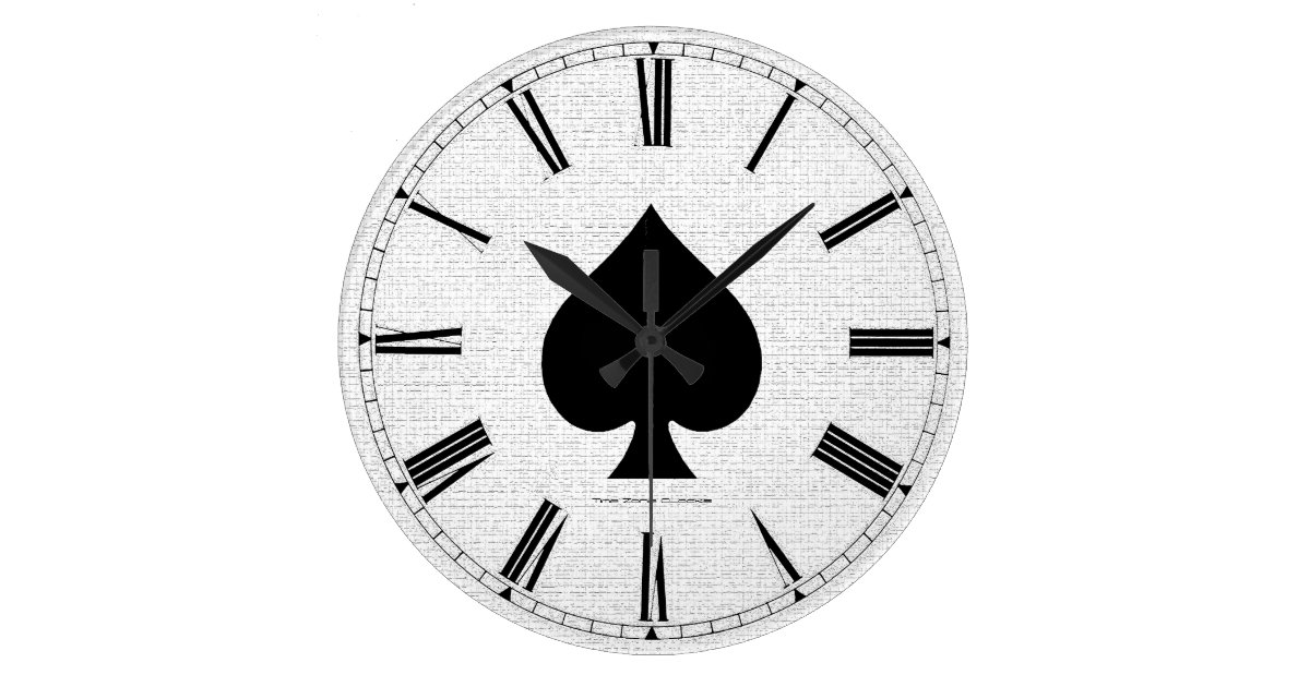 Ace of Spades Large Wall Clock | Zazzle.com