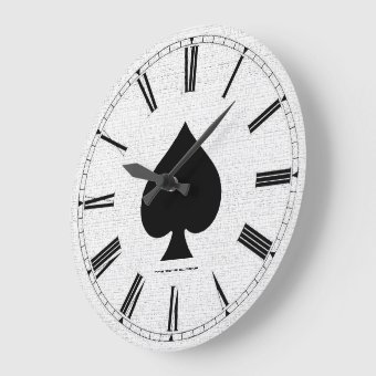 Ace of Spades Large Wall Clock | Zazzle