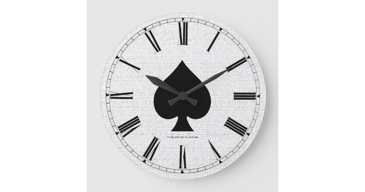 Ace of Spades Large Wall Clock | Zazzle