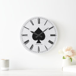 Ace of Spades Large Wall Clock | Zazzle