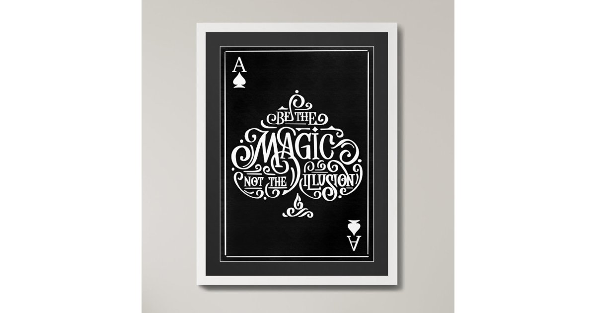 Ace of Spades Motivational Typography quote Poster | Zazzle