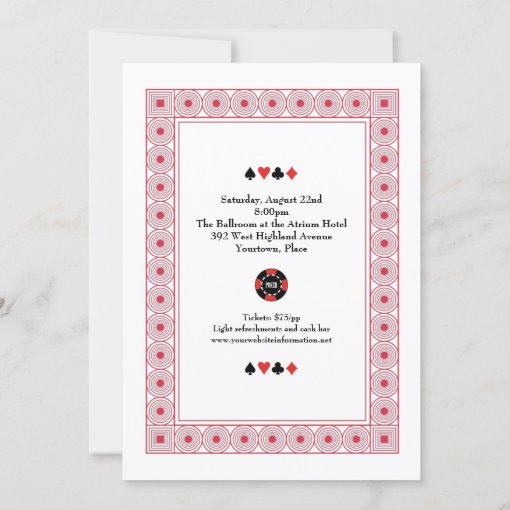 Ace of Spades Playing Card, Poker, Casino Night Invitation | Zazzle