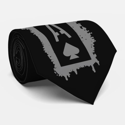 Ace of Spades Stencil Neck Tie | Zazzle