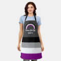 Ace pride flag and rainbow with a custom text apron | Zazzle