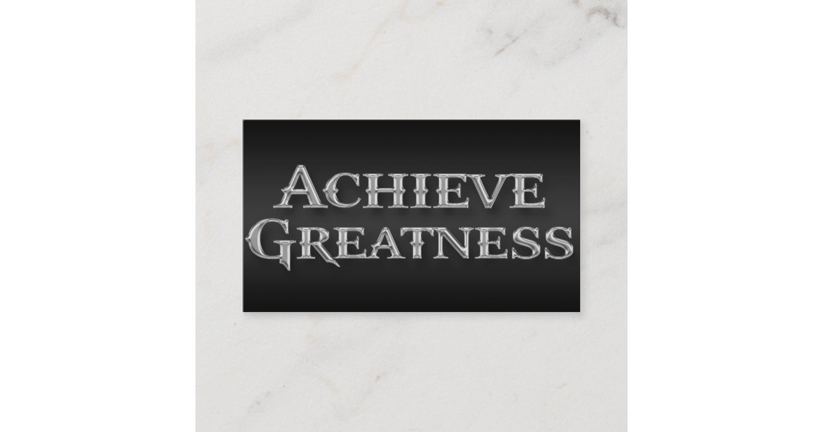 Achieve Greatness Professional Business Card | Zazzle