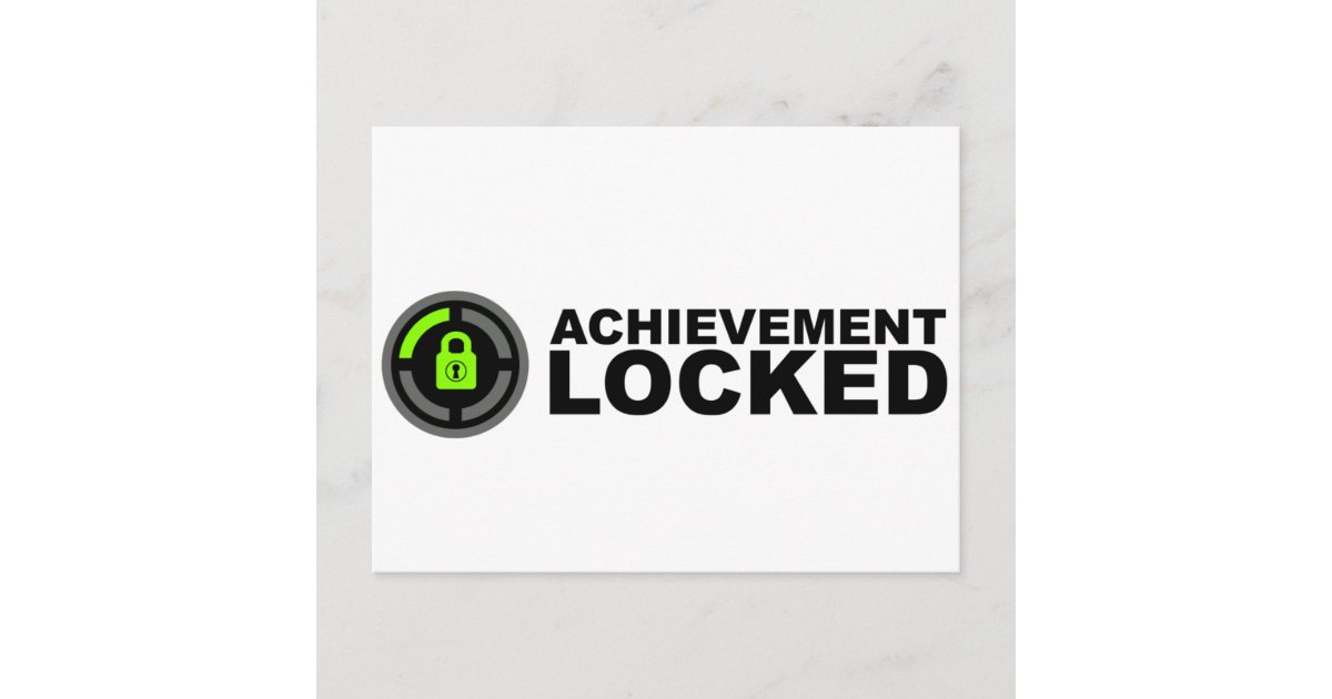 Achievement Locked Postcard | Zazzle