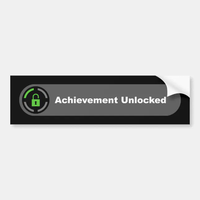 Achievement Unlocked Bumper Sticker | Zazzle