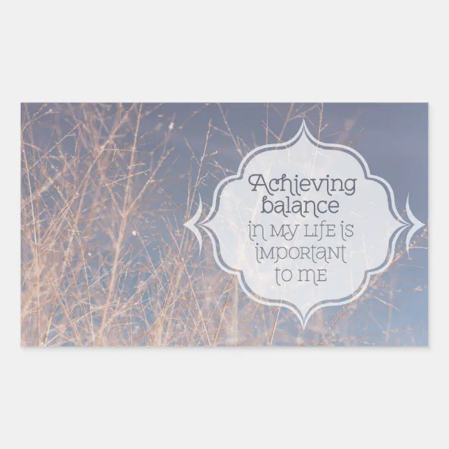 Achieving Balance In My Life Rectangular Sticker | Zazzle