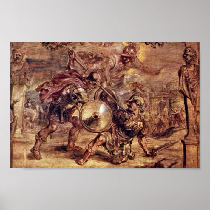 Achilles Defeated Hector., By Peter Paul Rubens Poster | Zazzle.com