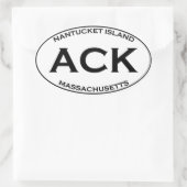 ACK - Nantucket Island Massachusetts Oval Sticker | Zazzle