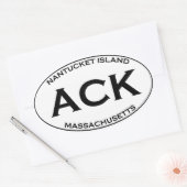 ACK - Nantucket Island Massachusetts Oval Sticker | Zazzle