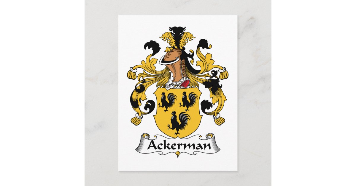 Ackerman Family Crest Postcard | Zazzle