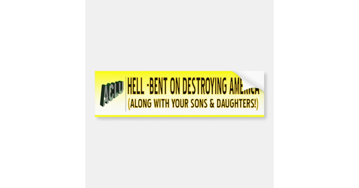 ACLU THEME BUMPER STICKER | Zazzle