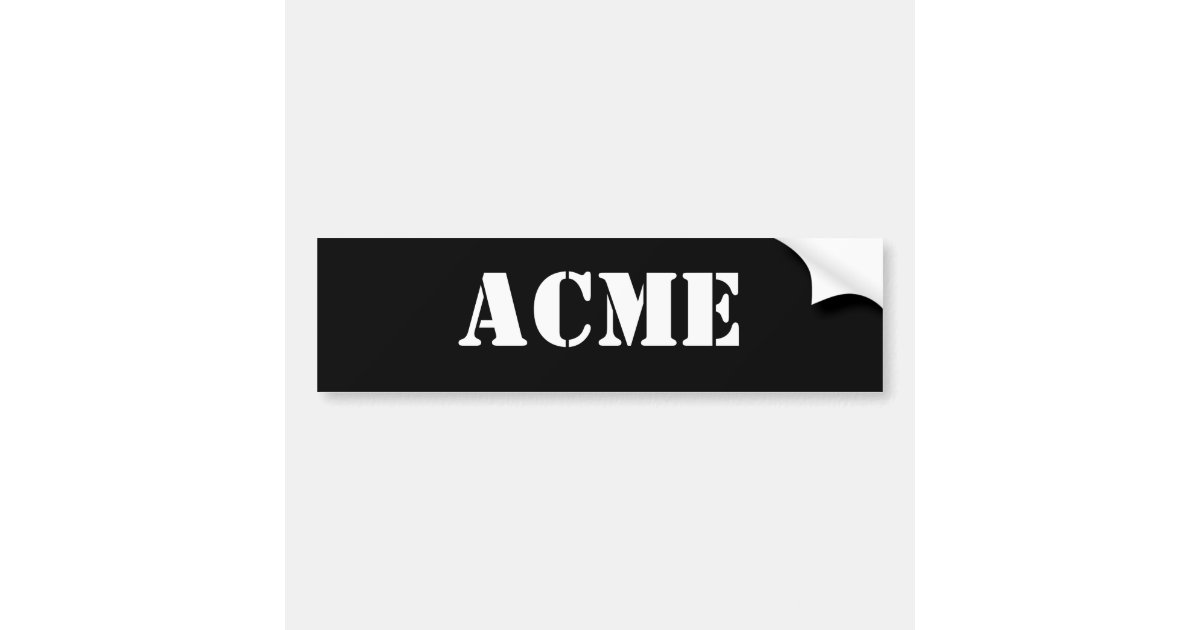 ACME BUMPER STICKER | Zazzle