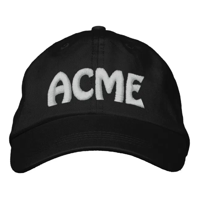 ACME EMBROIDERED BASEBALL HAT | Zazzle