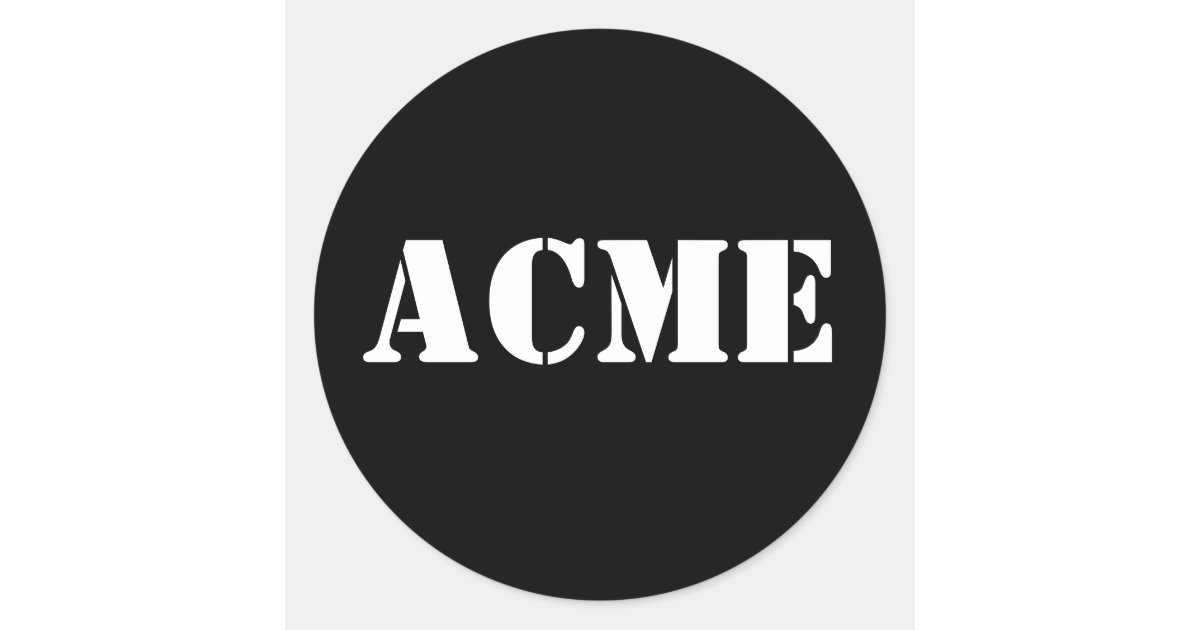 ACME novelty Classic Round Sticker | Zazzle