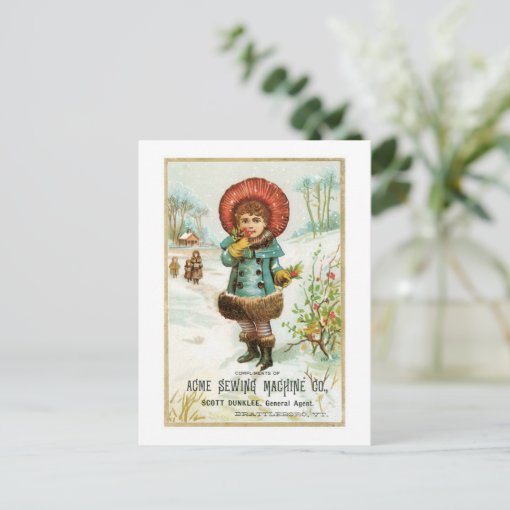 Acme Sewing Machine Co Postcard | Zazzle