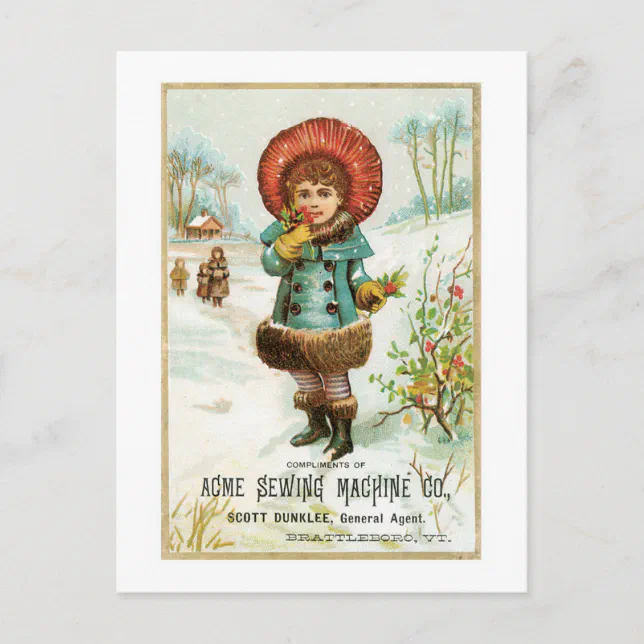 Acme Sewing Machine Co Postcard | Zazzle