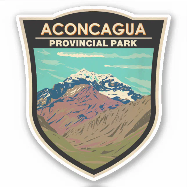 Aconcagua Provincial Park Argentina Travel Vintage Sticker | Zazzle