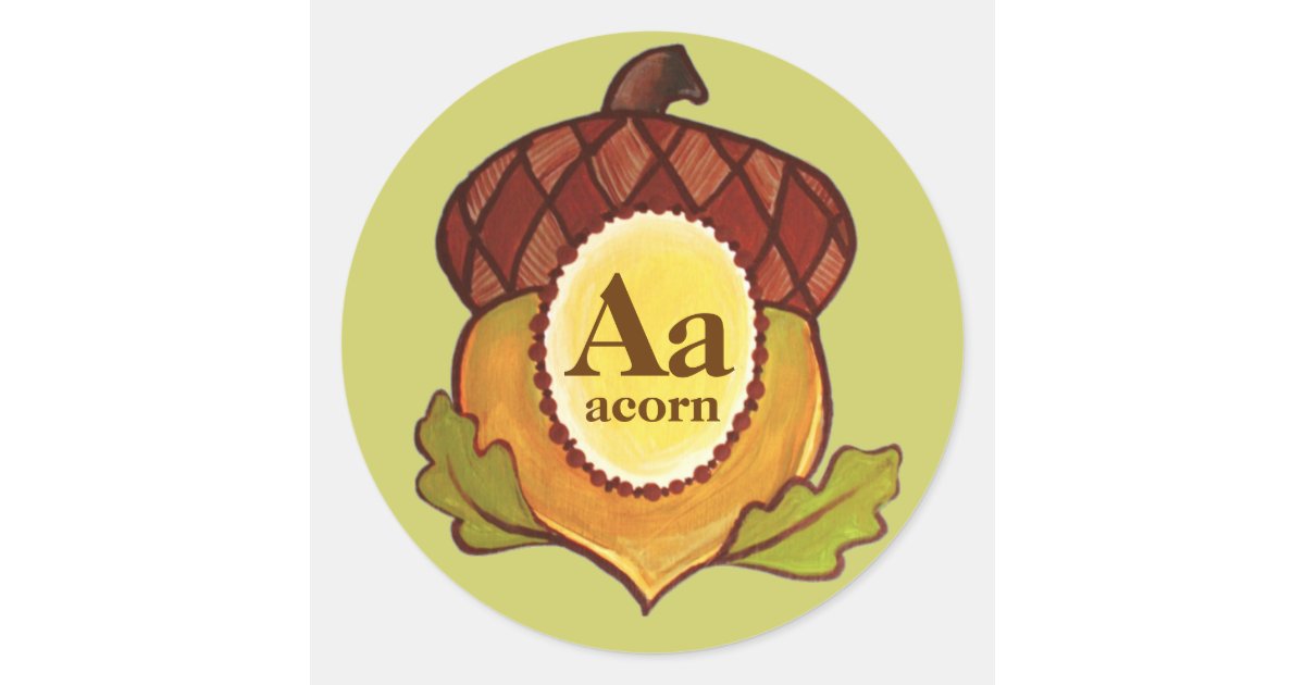Acorn A Mighty Oak in Progress Sticker | Zazzle
