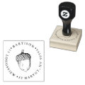 Acorn ROUND RETURN ADDRESS Rubber Stamp | Zazzle