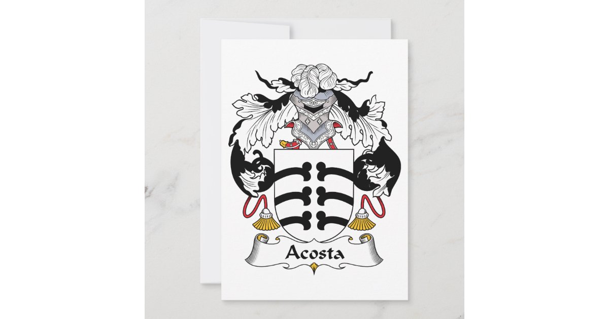Acosta Family Crest | Zazzle