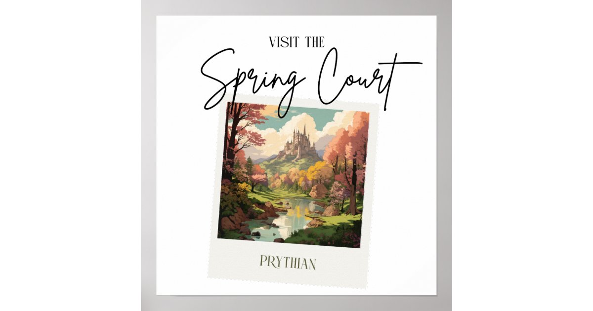 ACOTAR Spring Court Travel Poster | Zazzle