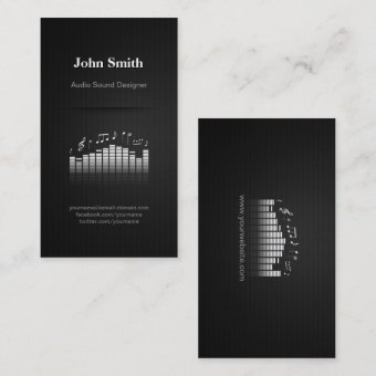 Acoustic Audio Sound Designer Engineer Director Business Card | Zazzle
