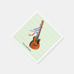 Acoustic Bass Guitar American Music Napkins | Zazzle