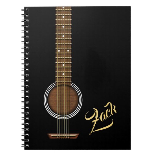 Acoustic Black Guitar Notebook | Zazzle.com