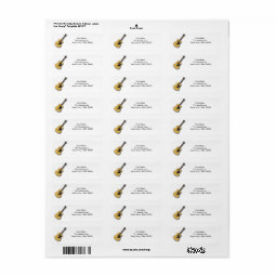 Acoustic Guitar Address Label | Zazzle