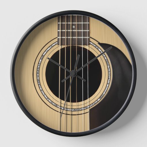 Acoustic Guitar Clock | Zazzle