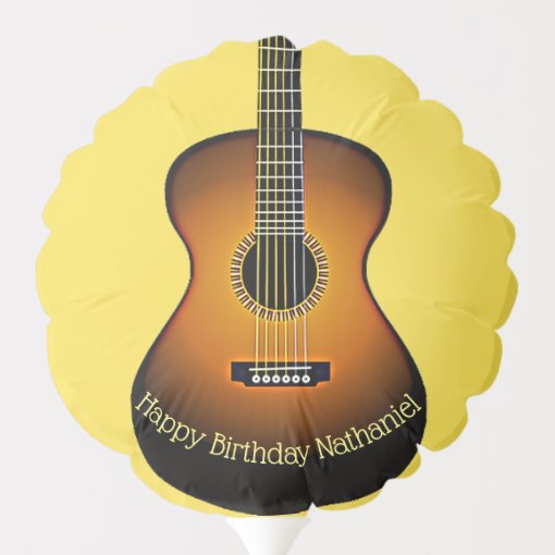 Acoustic Guitar Design Balloon | Zazzle