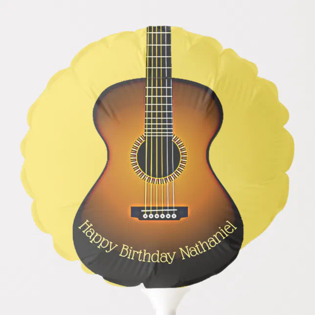 Acoustic Guitar Design Balloon | Zazzle