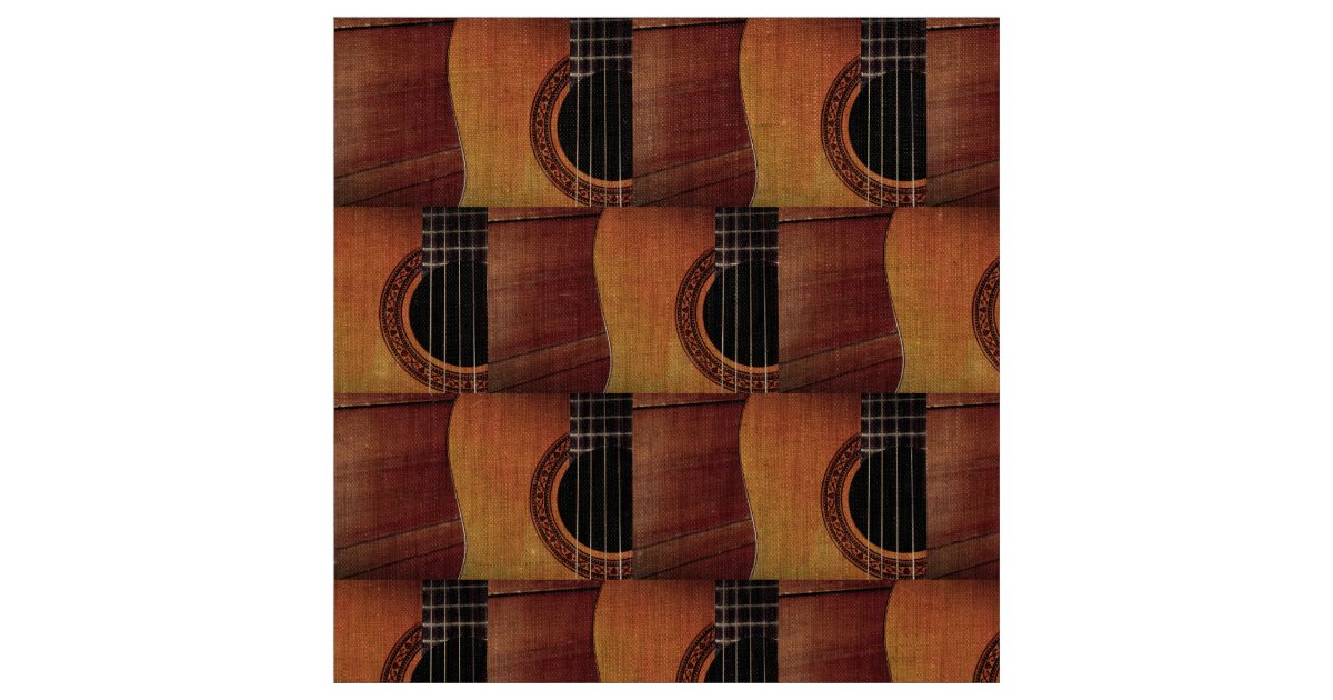 Acoustic Guitar Fabric | Zazzle