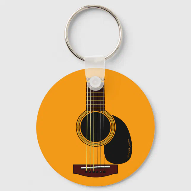 acoustic guitar keychain | Zazzle