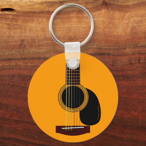 acoustic guitar keychain | Zazzle