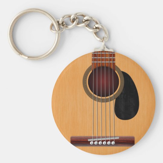 Acoustic Guitar Keychain | Zazzle.com