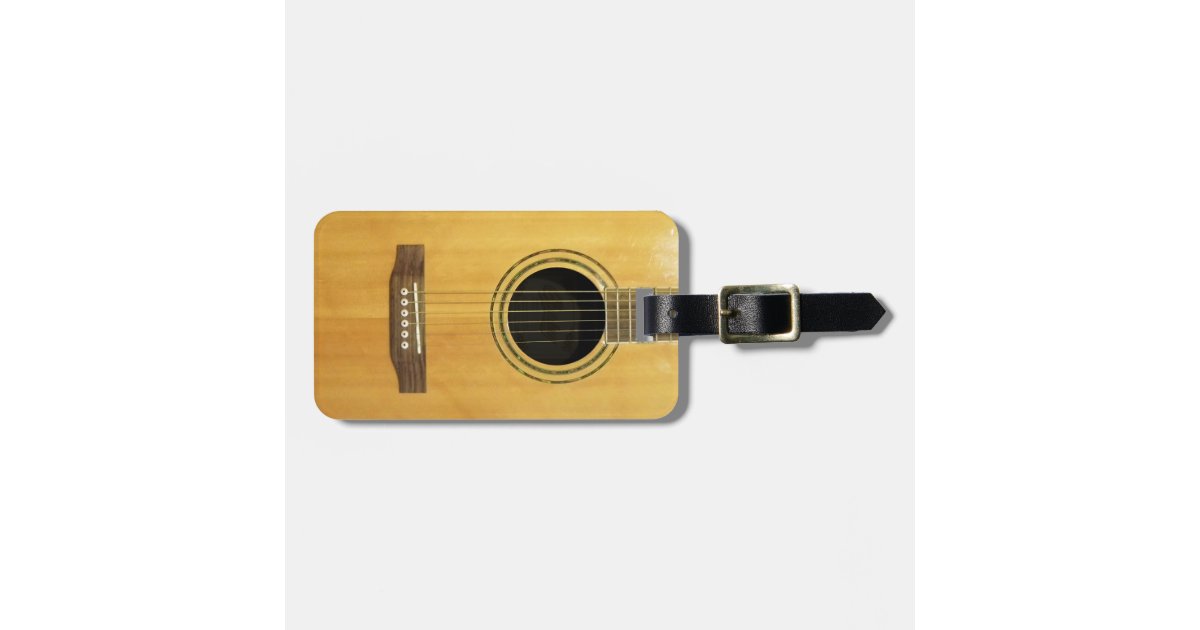 Acoustic Guitar Luggage Tag | Zazzle