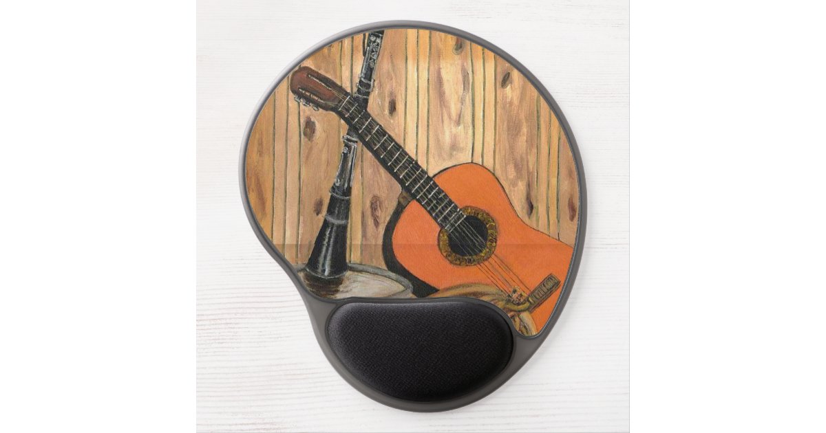 Acoustic Guitar Music-themed Art Painting Gel Mouse Pad | Zazzle.com