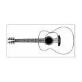 Acoustic Guitar Musician Music Teacher Rubber Stamp | Zazzle